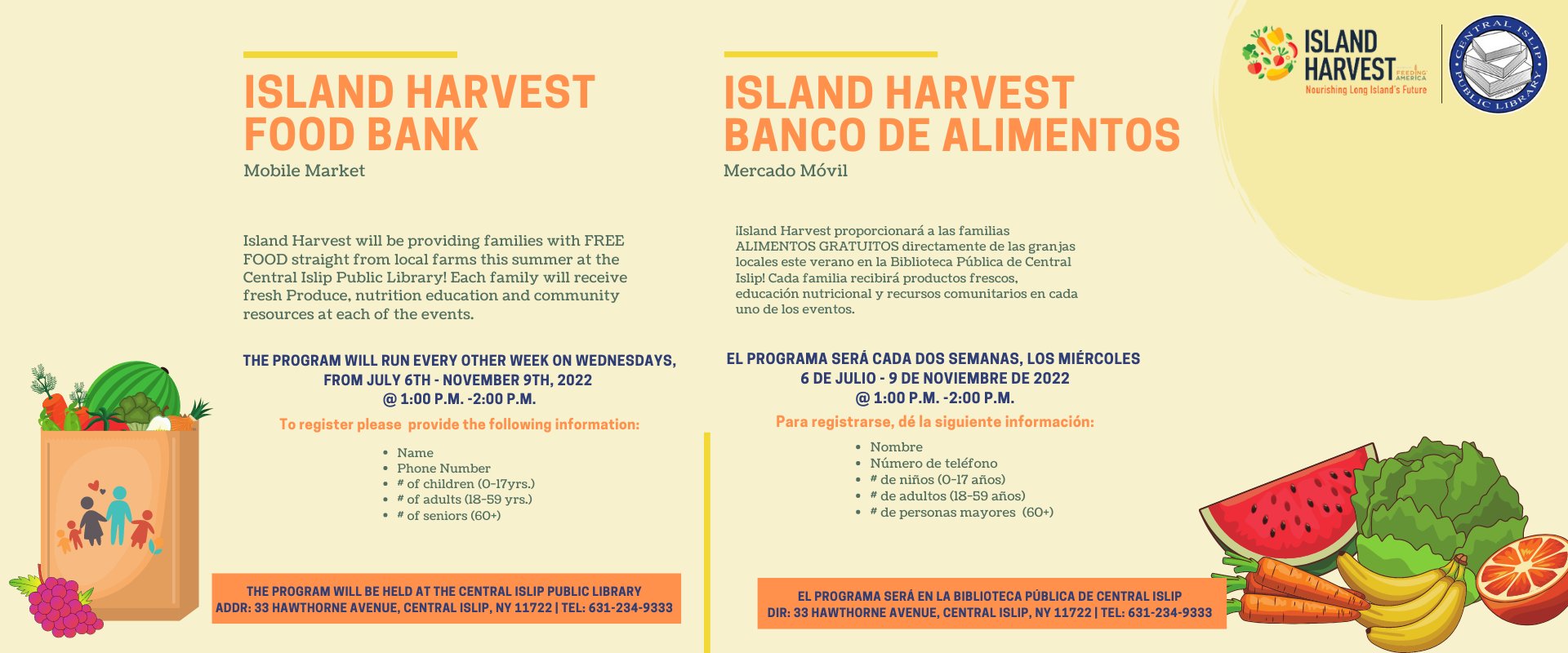 Island Harvest Food Bank: Mobile Market | Central Islip Public Library